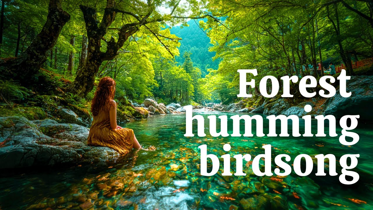 [Sleep induction] Forest murmur, woman's humming, birdsong - YouTube