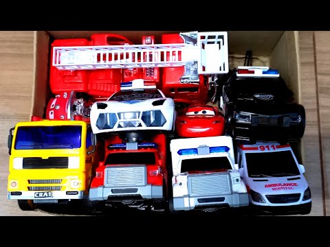 Carros de pilha 9miniatura de luz caminhão   de bombeiro ambulancia relampago mcqueen bombeiro ruivo