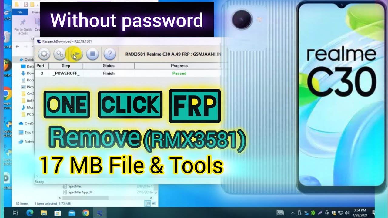 Realme c30 RMX3581 FRP file & tool without Password - YouTube