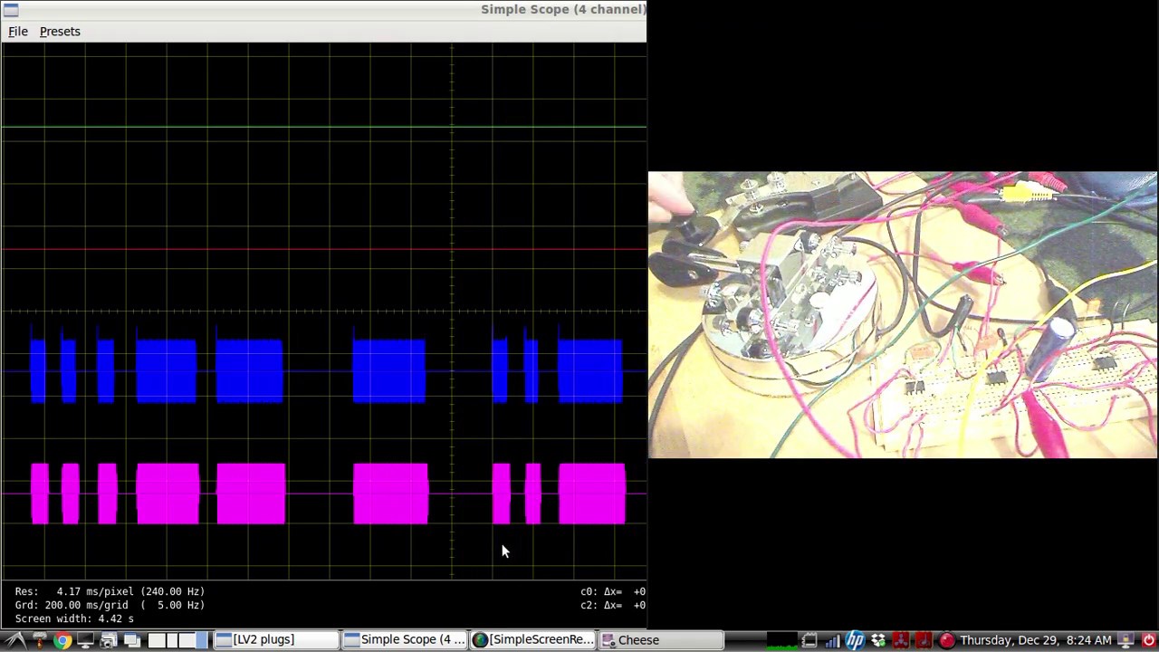 AD5DZ iambic morse code keyer PLUS straight key - using Jack Audio Connection Kit - YouTube