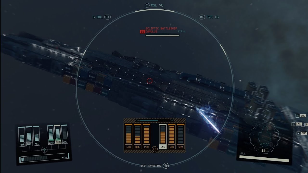 Starfield - Legendary Ecliptic Battleship Camulus boss fight - YouTube