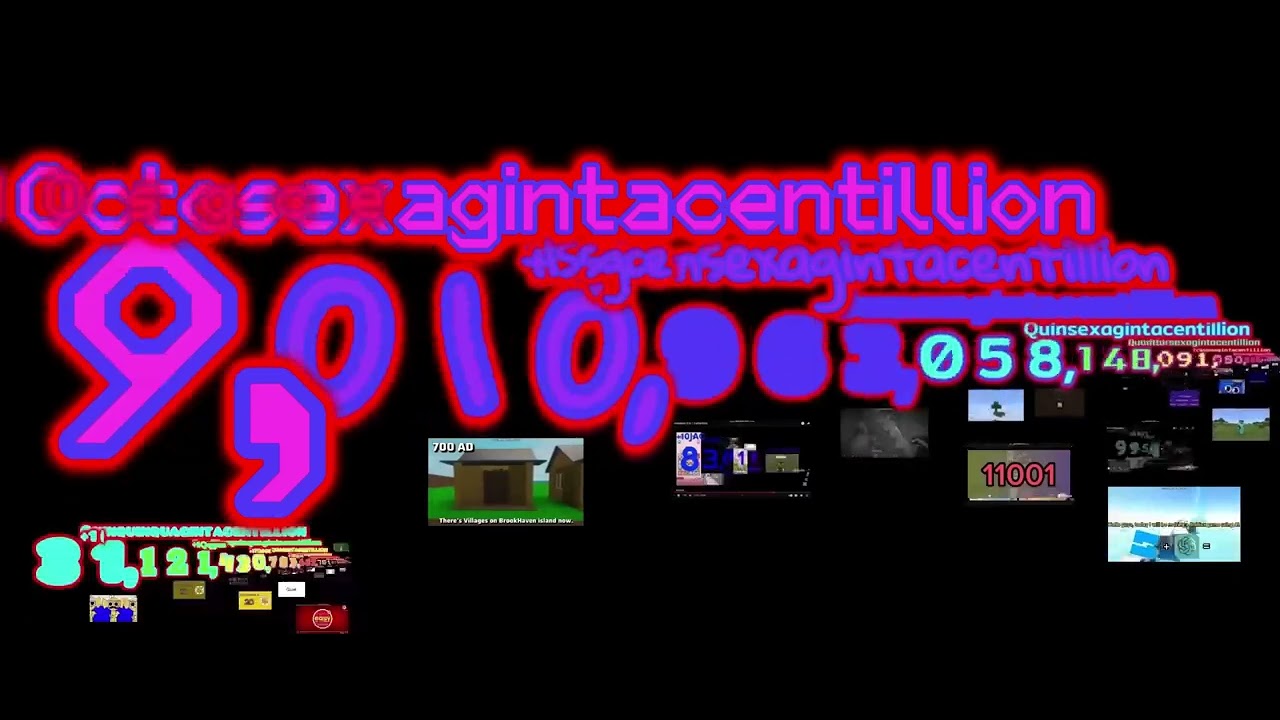 Numbers 1 to 1 Novemsexagintacentillion (169/200) Ducentillion - YouTube