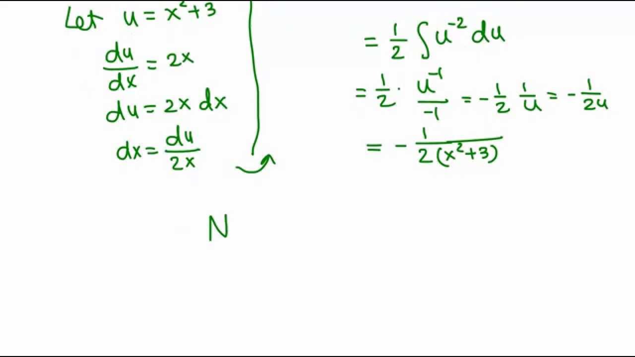 Definite Integral using substitution example 2 of 3 - YouTube