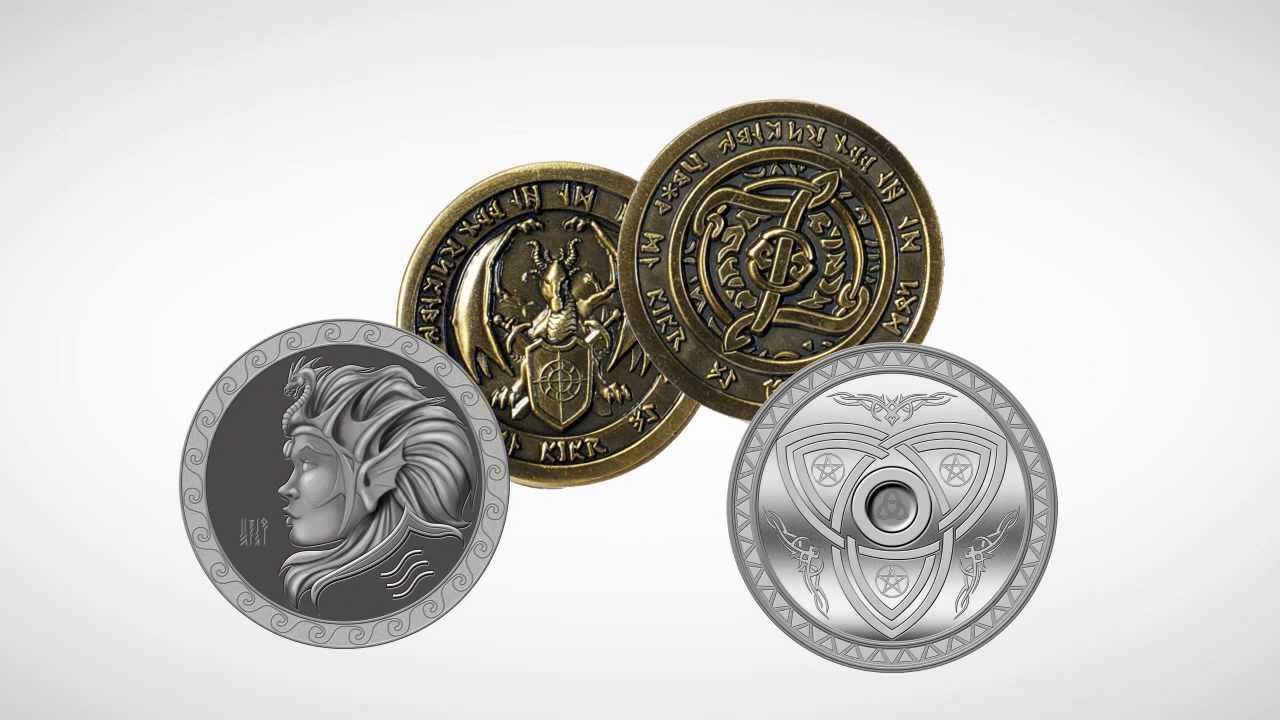 Fantasy Coins for Board Games RP and LARP - YouTube