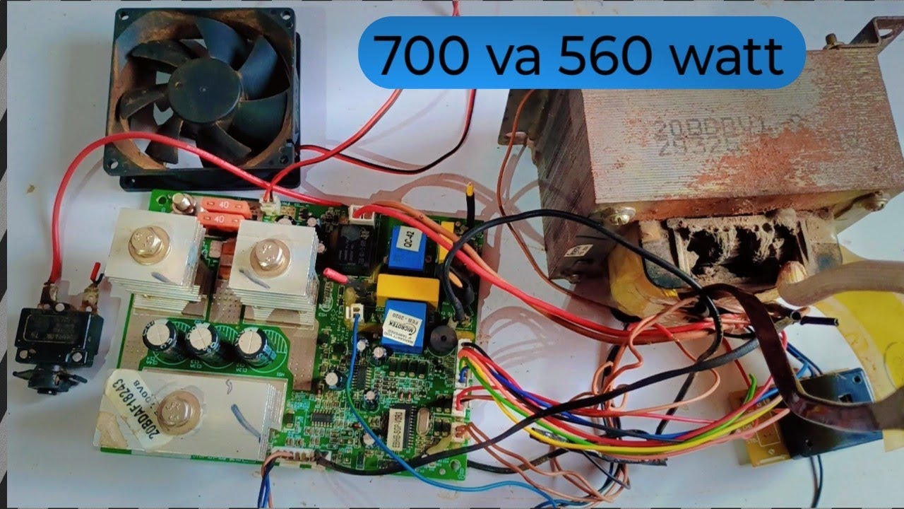 700 VA 560 WATT Inverter All Parts Connection || Microtek 700 va ...