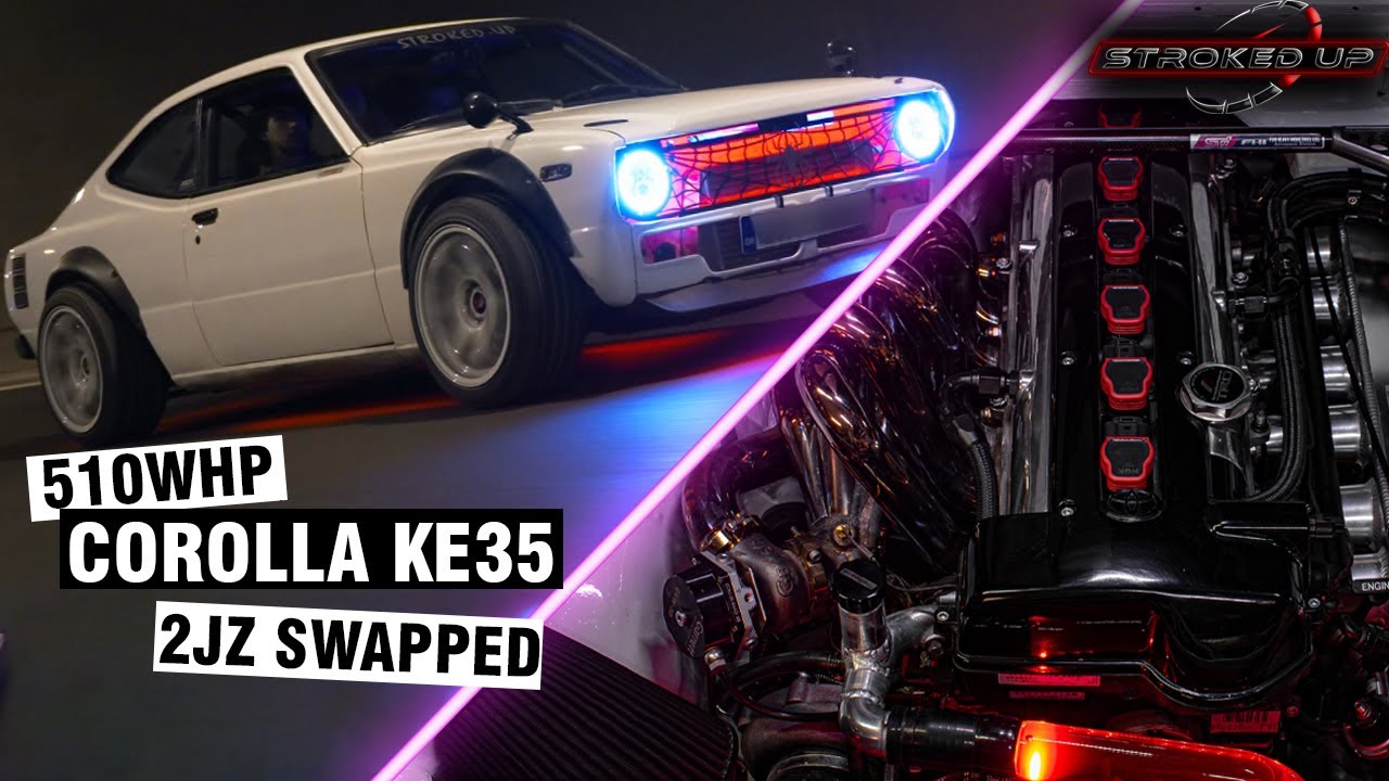 Toyota Corolla KE35 | 2JZ-GTE Swap | 510whp | Stroked-up - YouTube