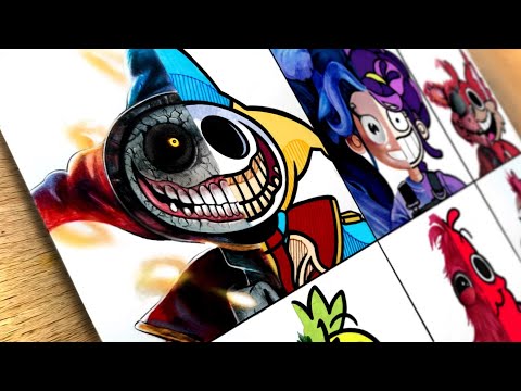 Drawing Monsters Cartoon Vs Original ( POPPY PLAYTIME CHAPTER 5 ) Vs Realistic