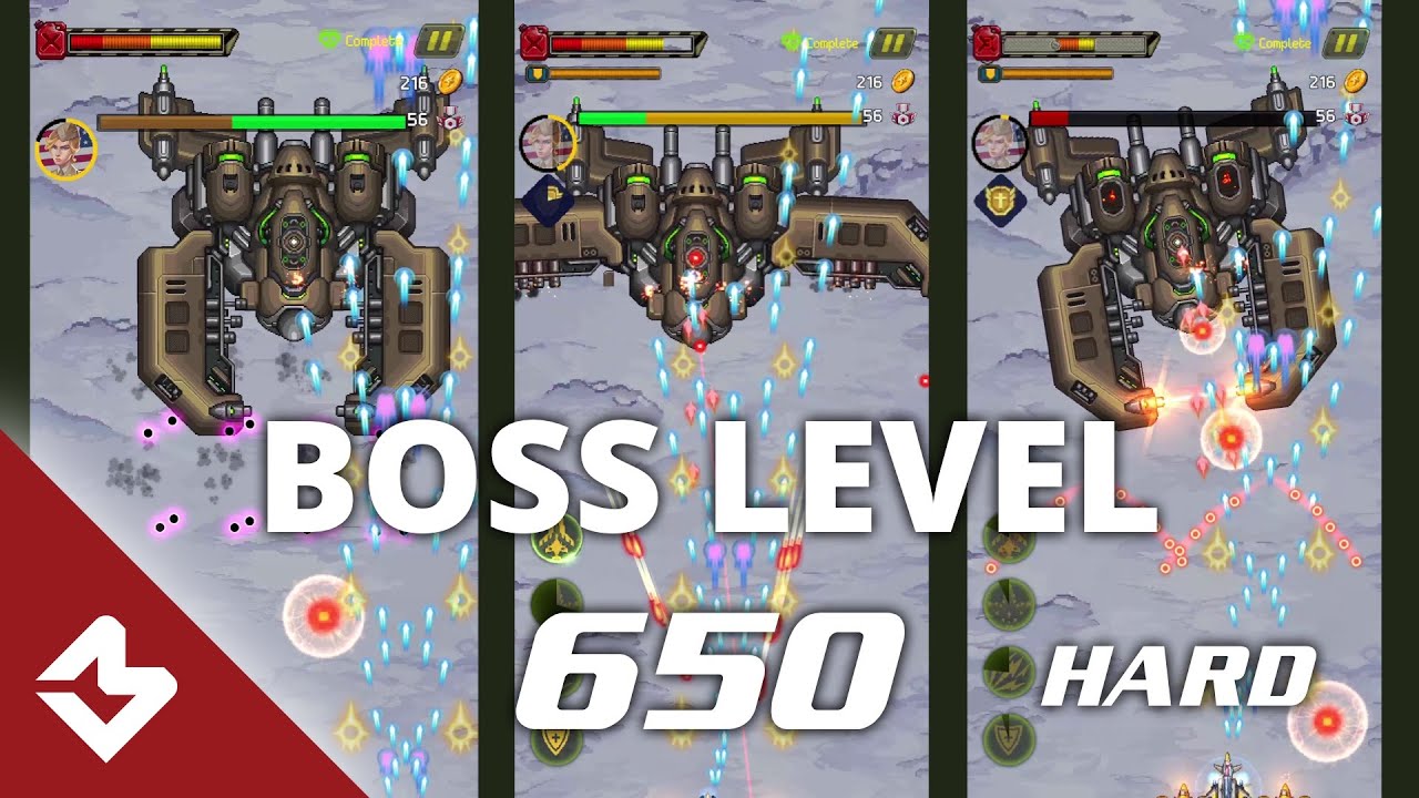 Boss Level 650 - Spaceship Crab - 1945 Air Force Game - YouTube