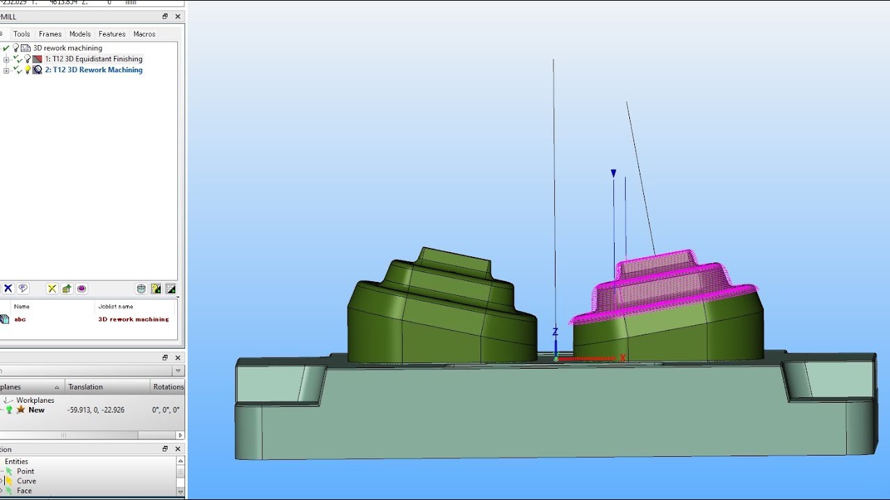 Hypermill tips:Change the axis of the toolpath using 3D rework ...