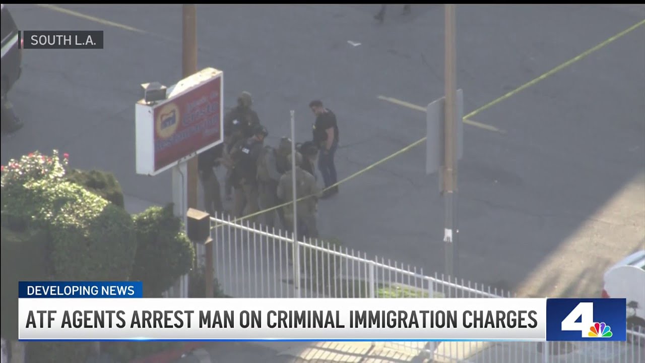 ATF agents arrest man on criminal immigration charges in South LA - YouTube