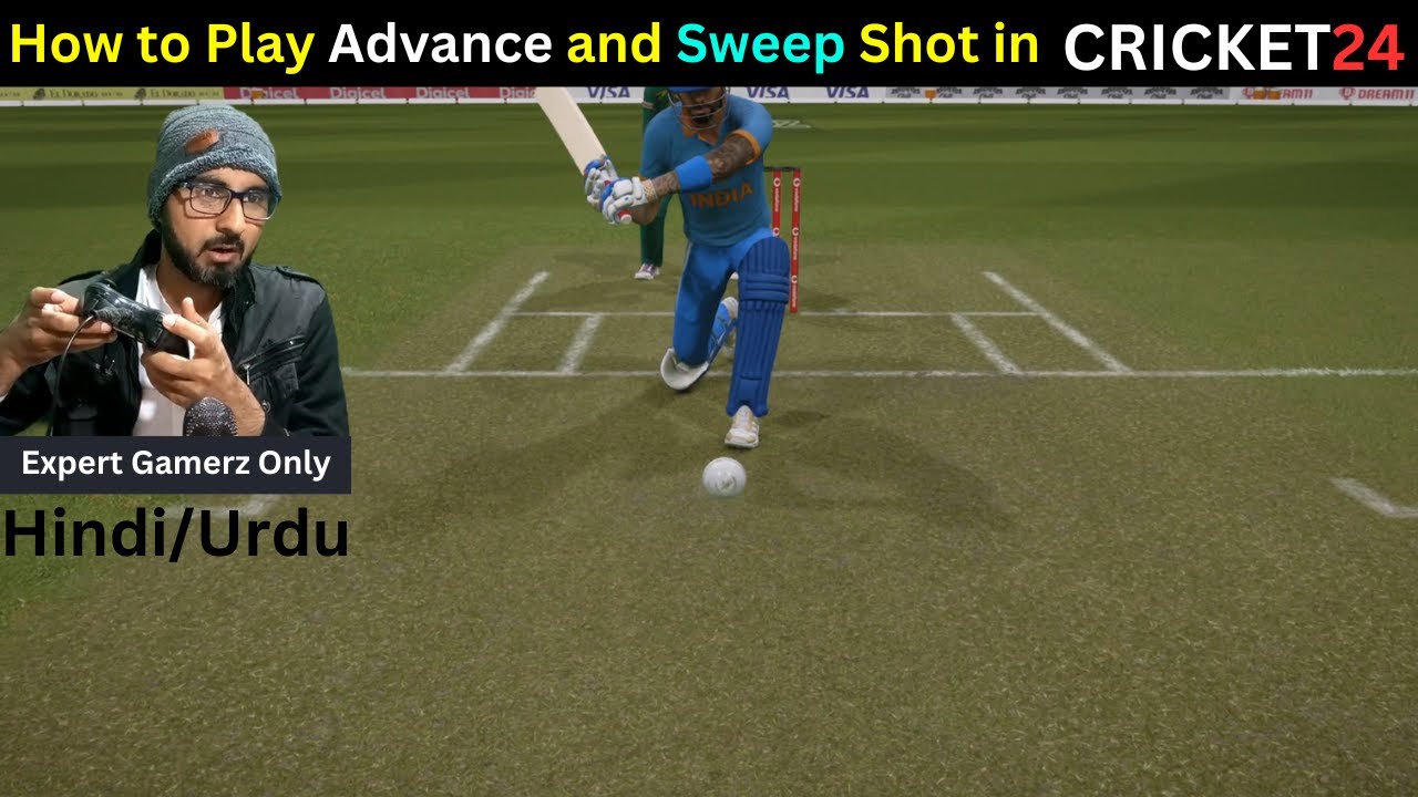 How to Play Advanced and Sweep Shot in Cricket 24 | Cricket 24 Batting ...
