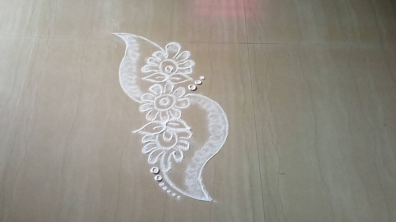 simple and attractive rangoli | daily use | काही मिनिटांमध्येच होईल ...