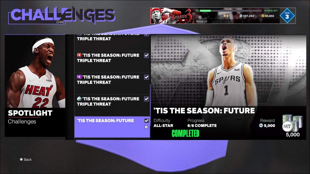 NBA 2K24 All 6 'Tis The Season: Future Spotlight Challenges - YouTube