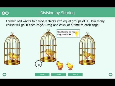Division by sharing Interactive Maths Lesson for year 1 - YouTube