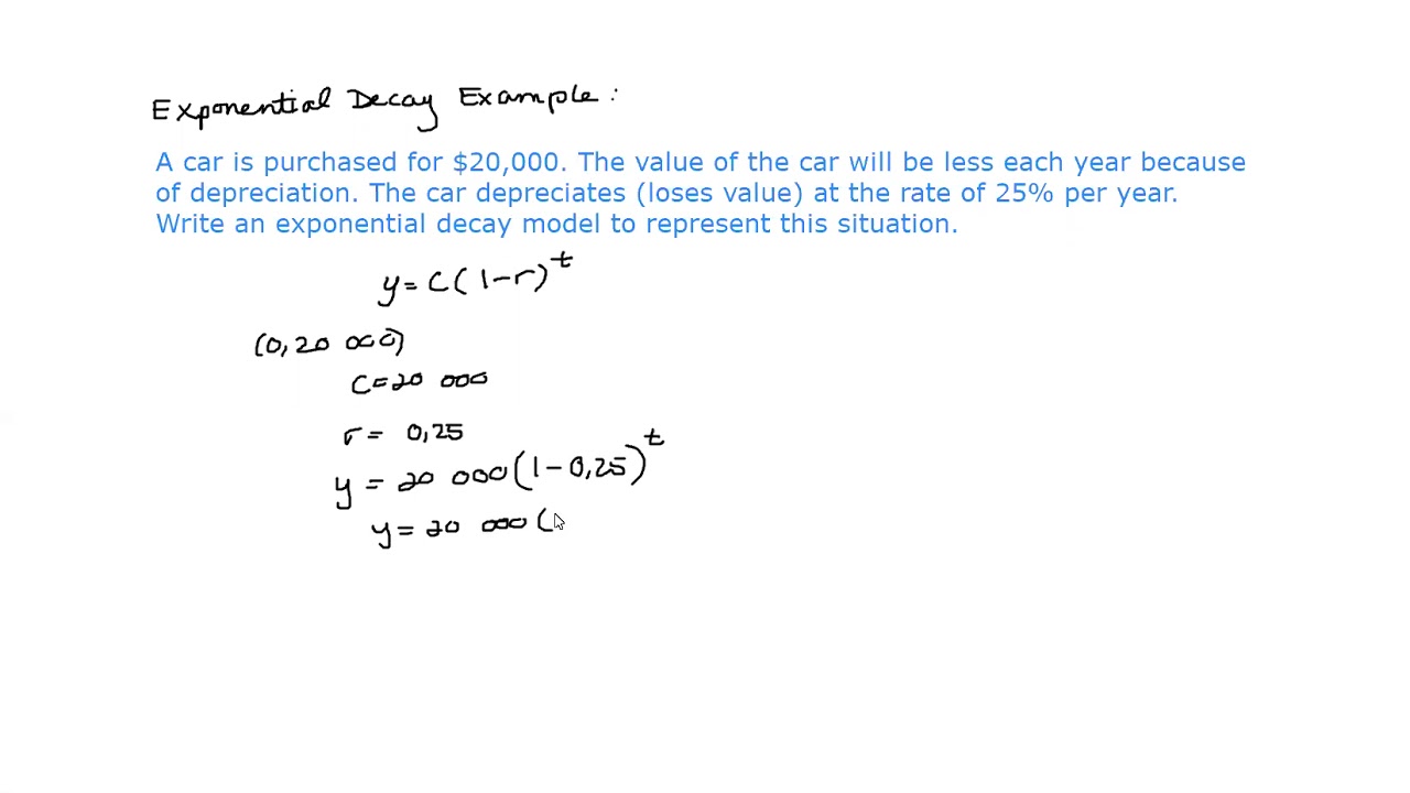Example of Exponential Decay Problem - YouTube