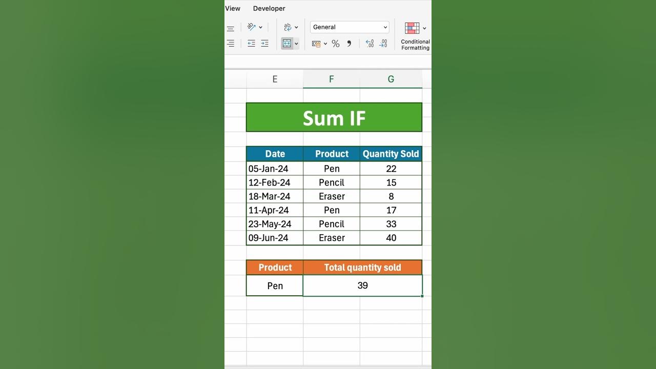SUM-IF || MS-Excel #excel #microsoftlearning #microsoftexceltips #exceltips #sumif #tutorials ...