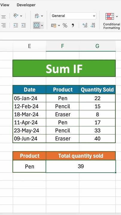 SUM-IF || MS-Excel #excel #microsoftlearning #microsoftexceltips #exceltips #sumif #tutorials ...