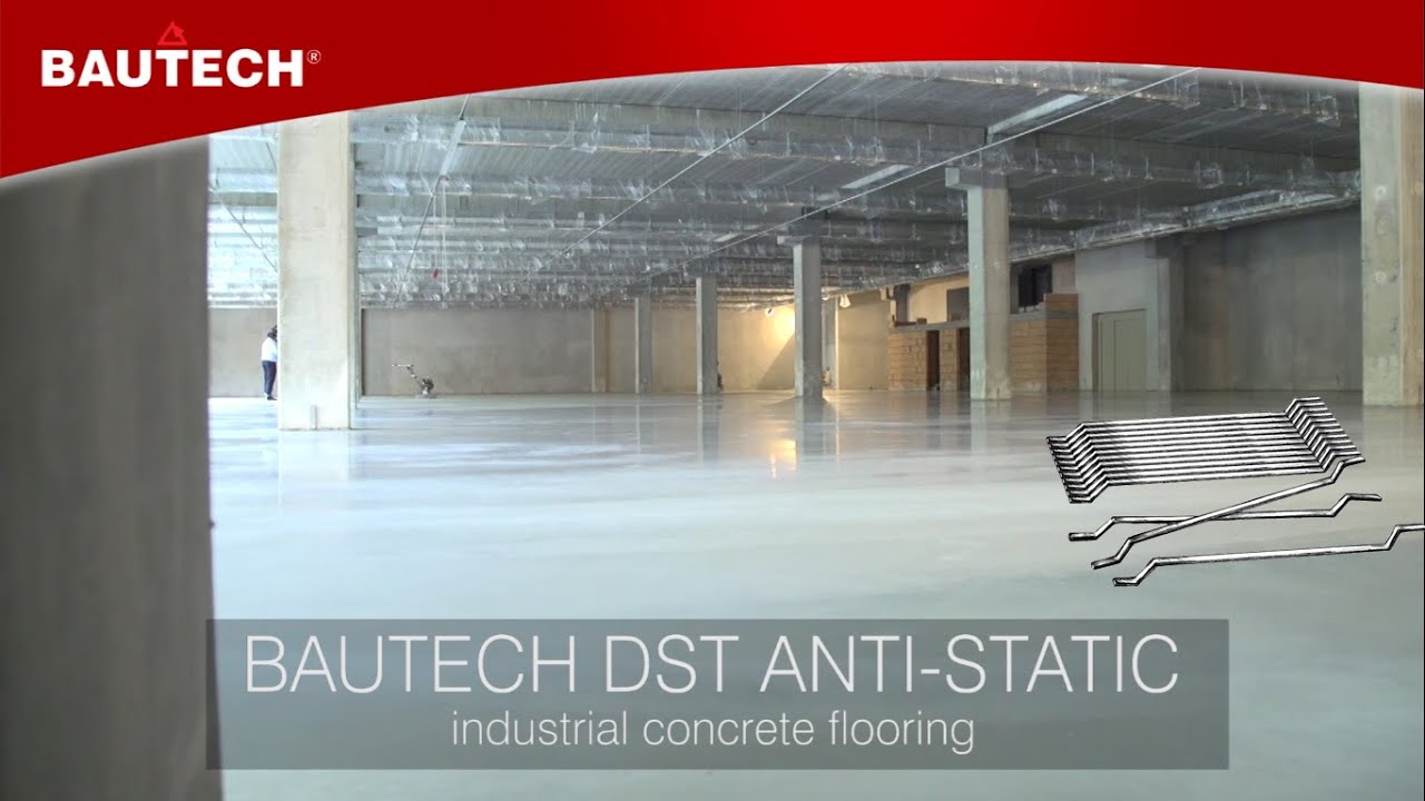 Anti-static hardened concrete flooring | Bautech - YouTube