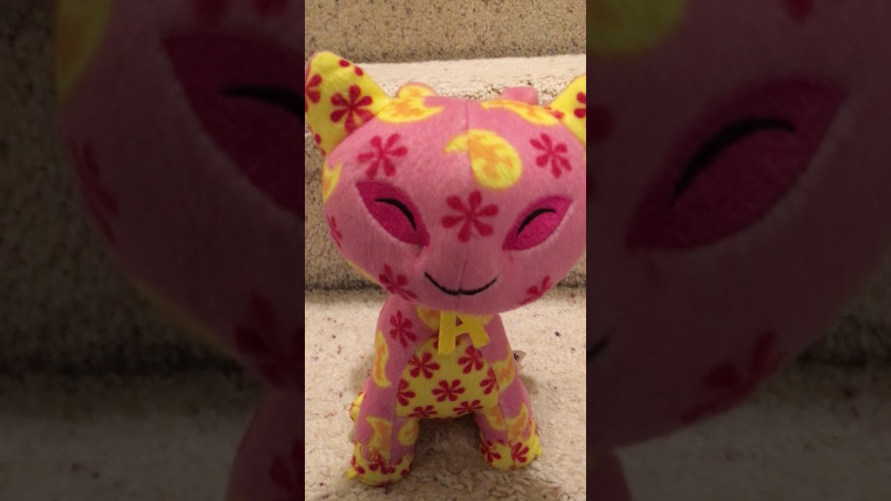 Neopets 2003 Talking Glowing Plush Pink Yellow Aisha 9 IN Stuffed Toy ...
