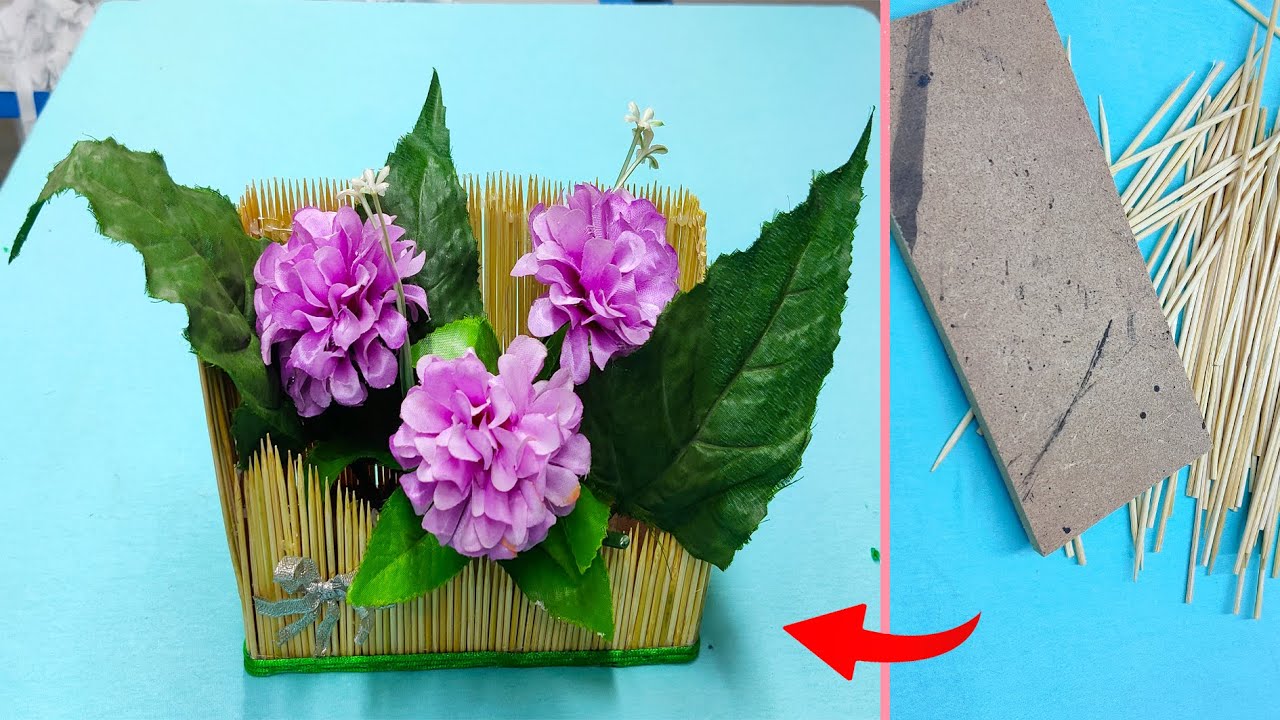 DIY - Flower pot from sticks - DIY and Craft #2 - YouTube