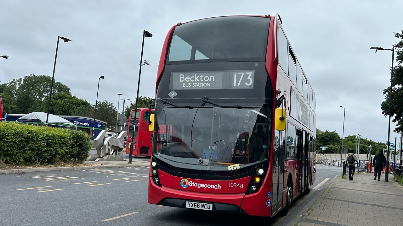 FULL ROUTE VISUAL|Stagecoach London Route 173|King George Hospital ...