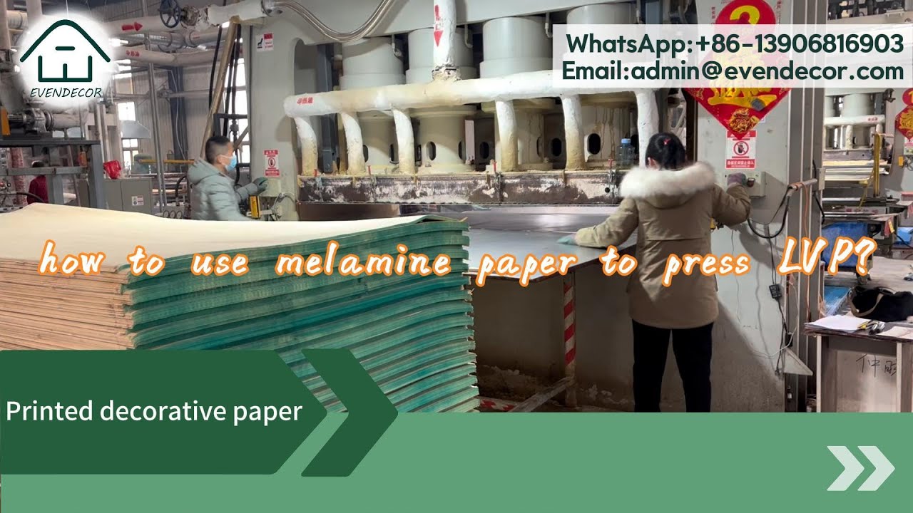 How to use melamine paper to press LVP? - YouTube