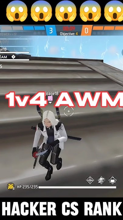 CS rank Hacker 1vs4 AWM 😱 #shots #viral #video #hacker - YouTube