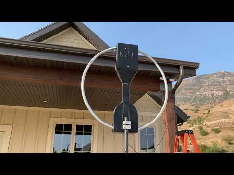 Temporary Mag-Loop Antenna in the Back Yard, and the Mounting Location ...