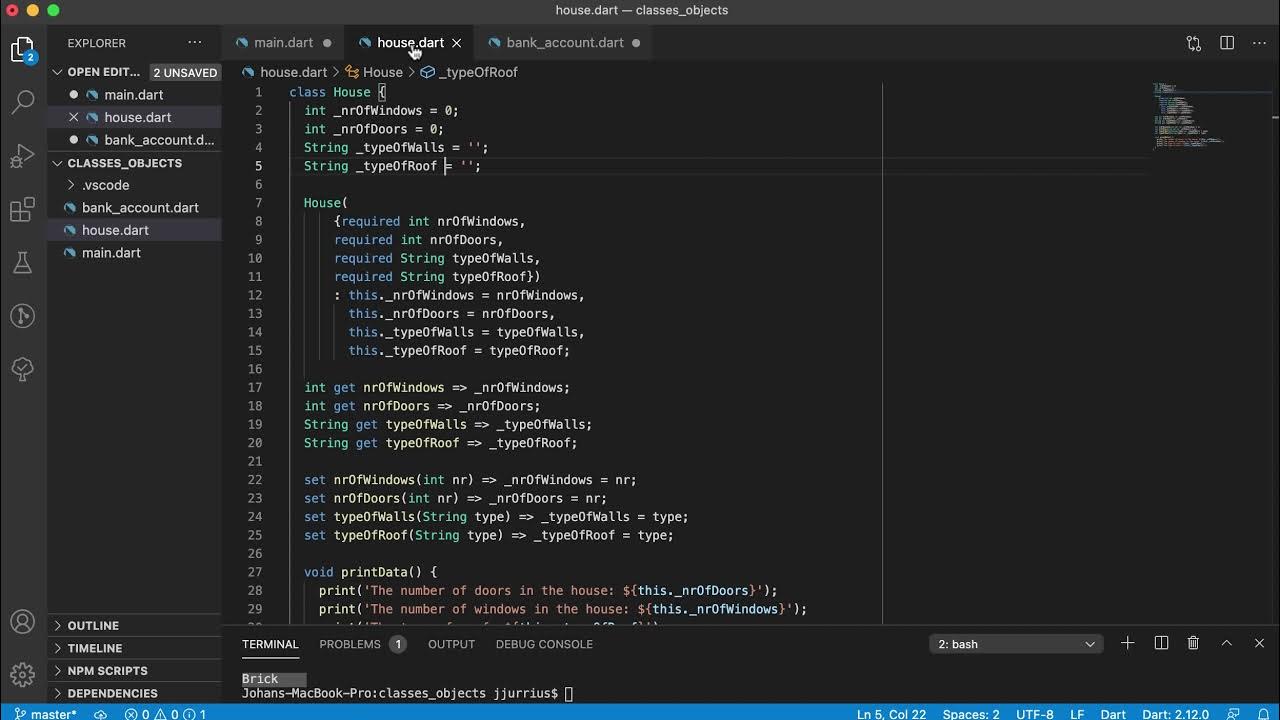 Dart Classes Another Class Example Youtube