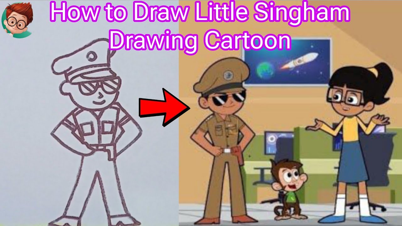 Little Singham Drawing | Little Singham Drawing Poster | Little Singham ...
