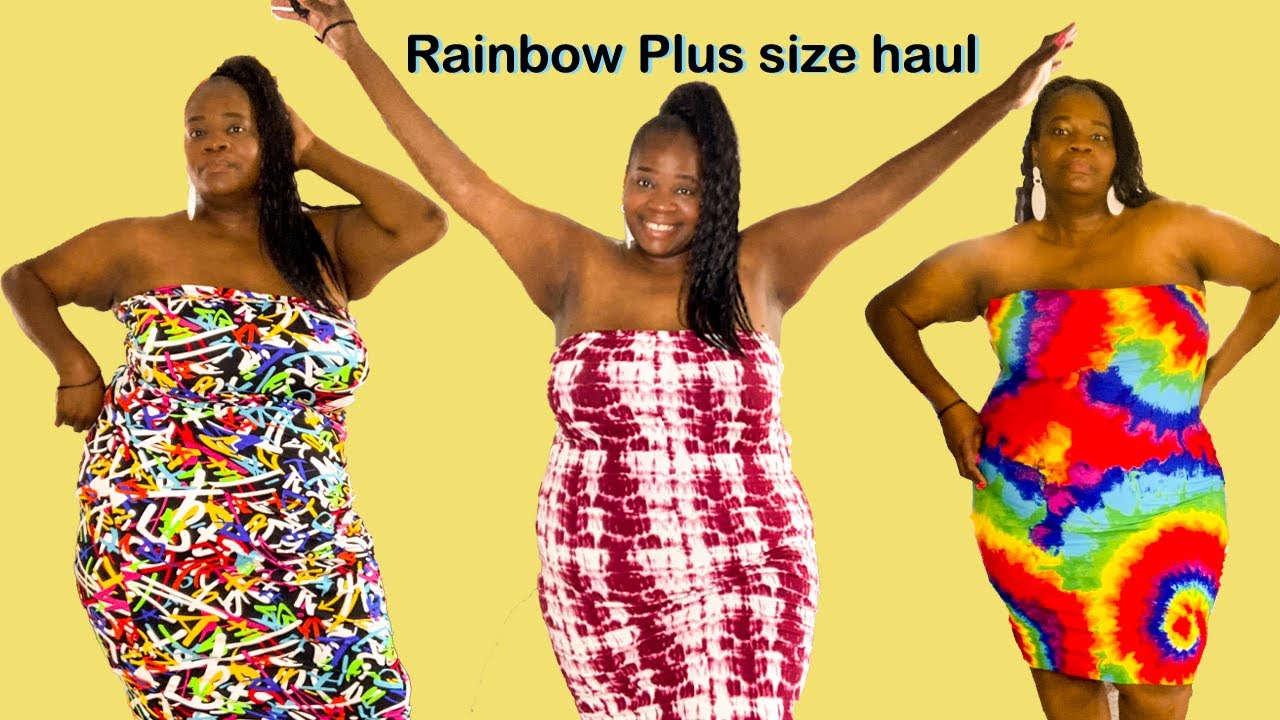 Rainbow Plus Size Haul - Strapless Items From Rainbow Shops. - YouTube