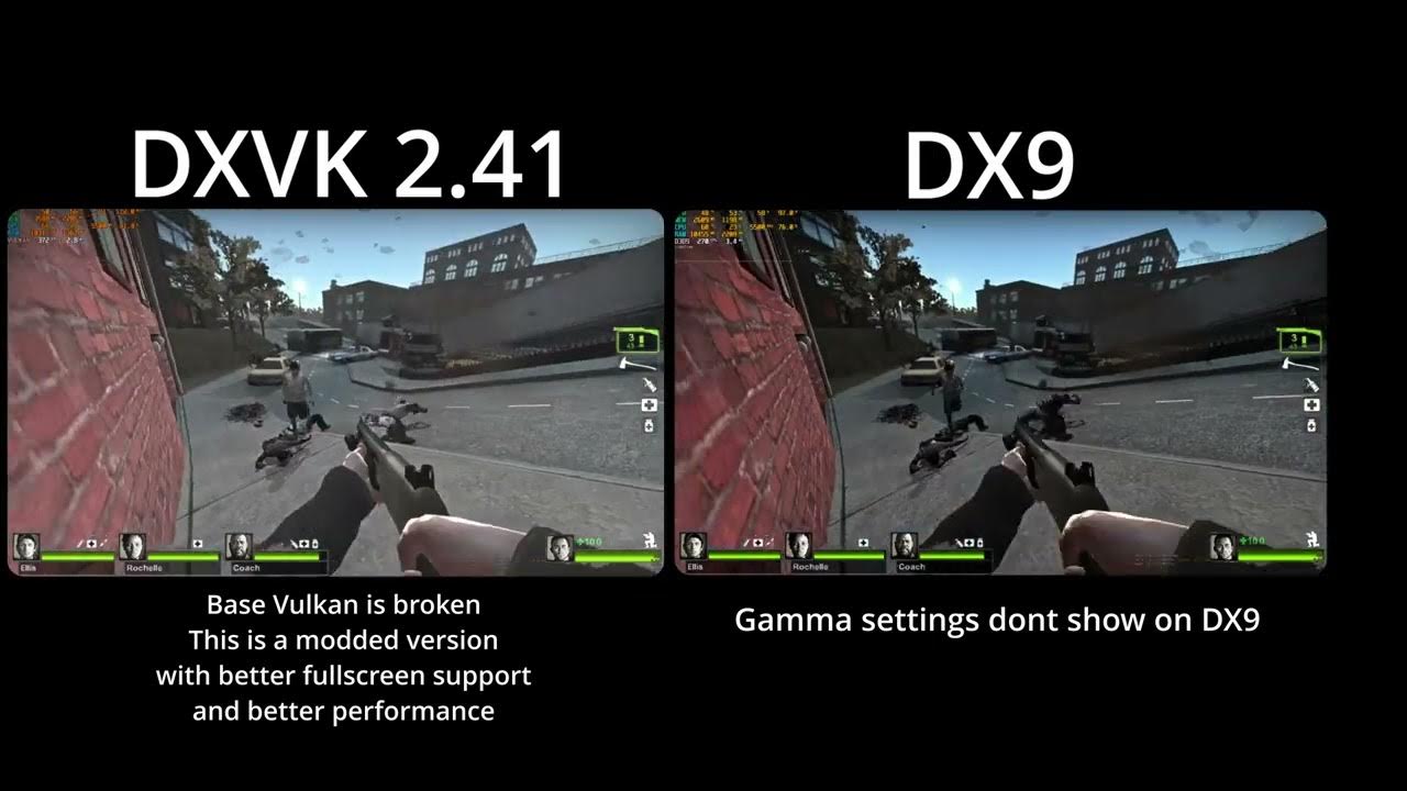 L4D2 DX9 vs Modified Vulkan - YouTube