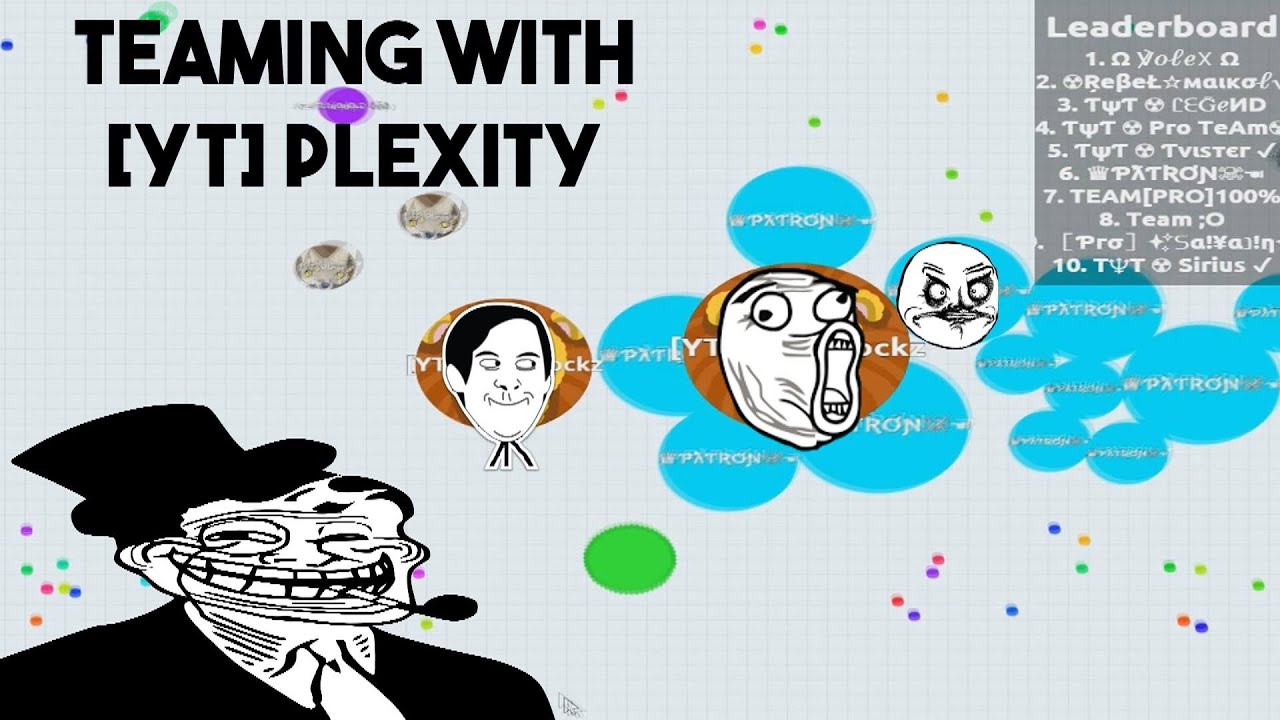 Agar.io - Teaming With Plexity - YouTube