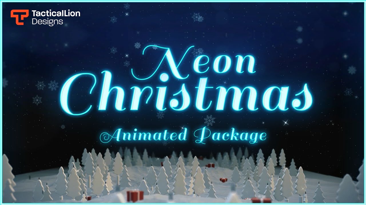 Neon Christmas Stream Package | Animated Twitch Overlays, Alerts. - YouTube