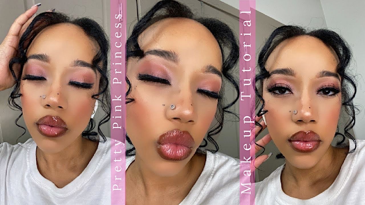 LIGHT & NATURAL PRETTY PINK PRINCESS MAKEUP TUTORIAL - YouTube