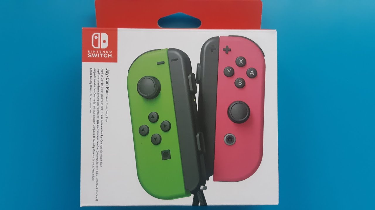 Joy-con verde neon y rosa neon - YouTube