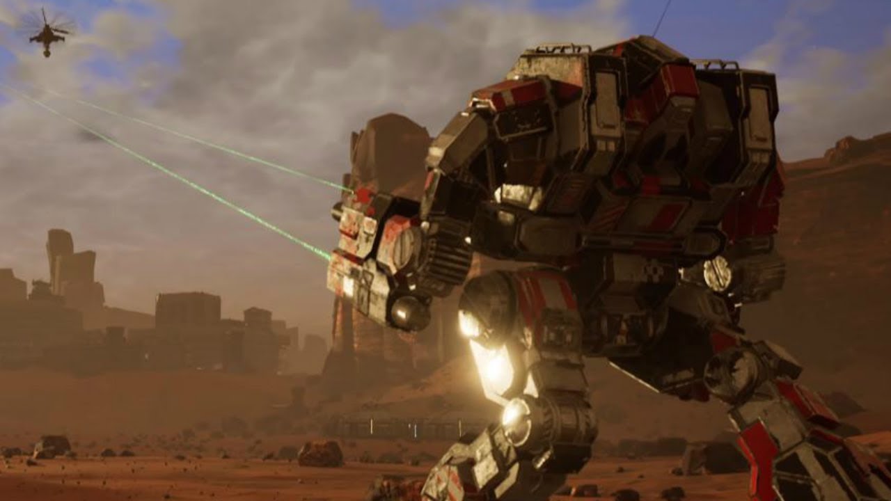 Very Dynamic Mech Battle in Sunny Desert ! Mechwarrior 5 Mercenaries PC ...