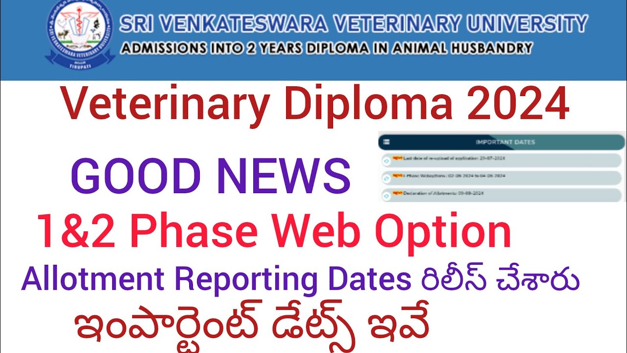 Veterinary Diploma Web Option 2024 Date Released | veterinary diploma ...