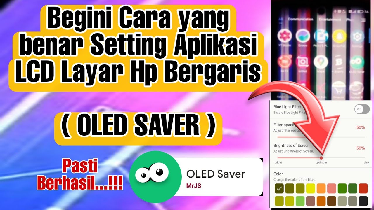 Cara Setting Aplikasi OLED SAVER || Mengatasi Lcd Layar Hp Bergaris Tiba-tiba di Semua Android ...