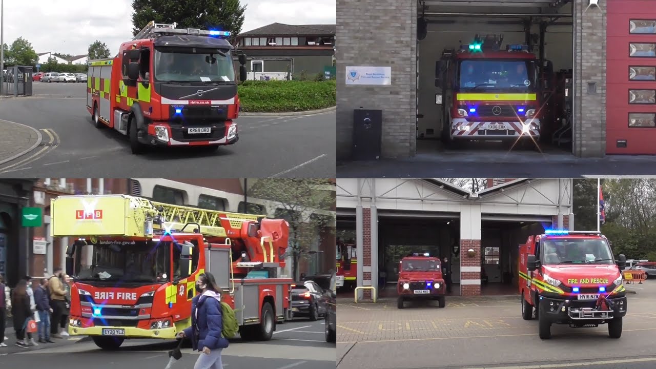 UK Fire Appliances & Specialist Vehicles Responding with Blue Lights ...