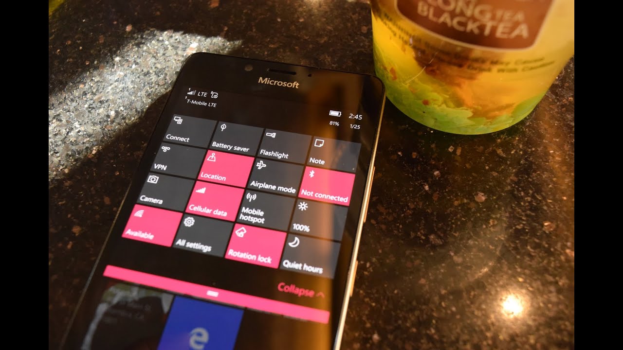 Dissecting Windows 10 Mobile: Action Center touch gestures - YouTube