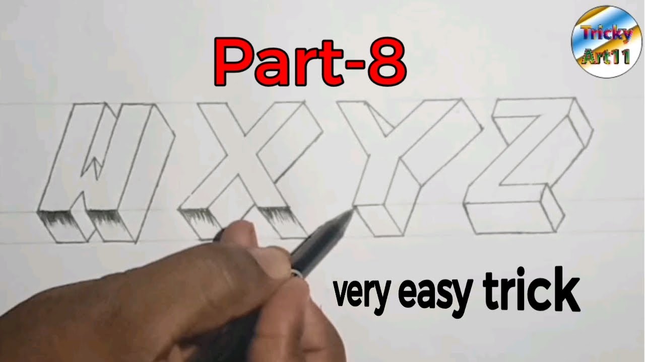 Alphabet 3d drawing - YouTube