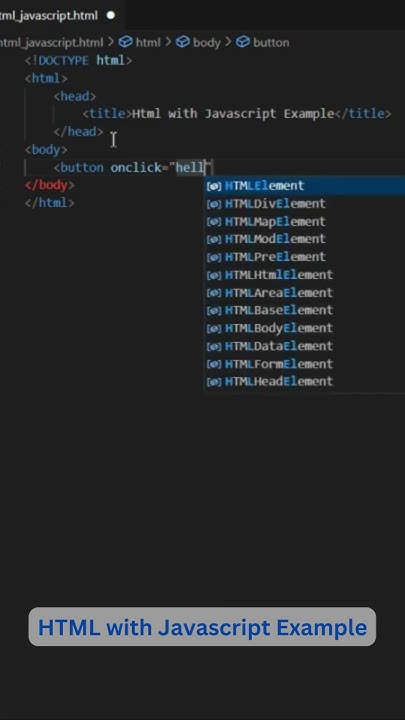 Html with Javascript Example Shorts #htmllanguage #html #coding #htmlcss #htmlinhindi - YouTube