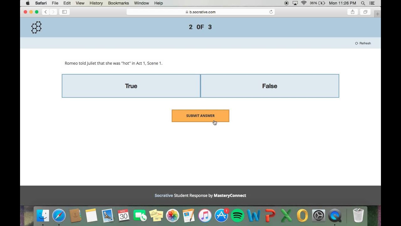 Socrative Student Walkthrough - YouTube
