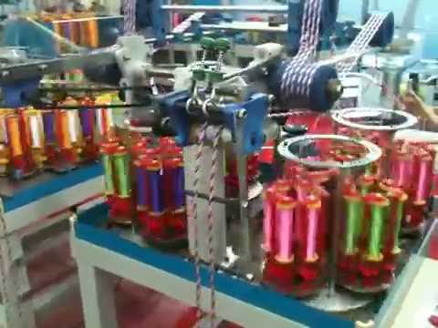 twisted 3 strand rope braiding machine - YouTube