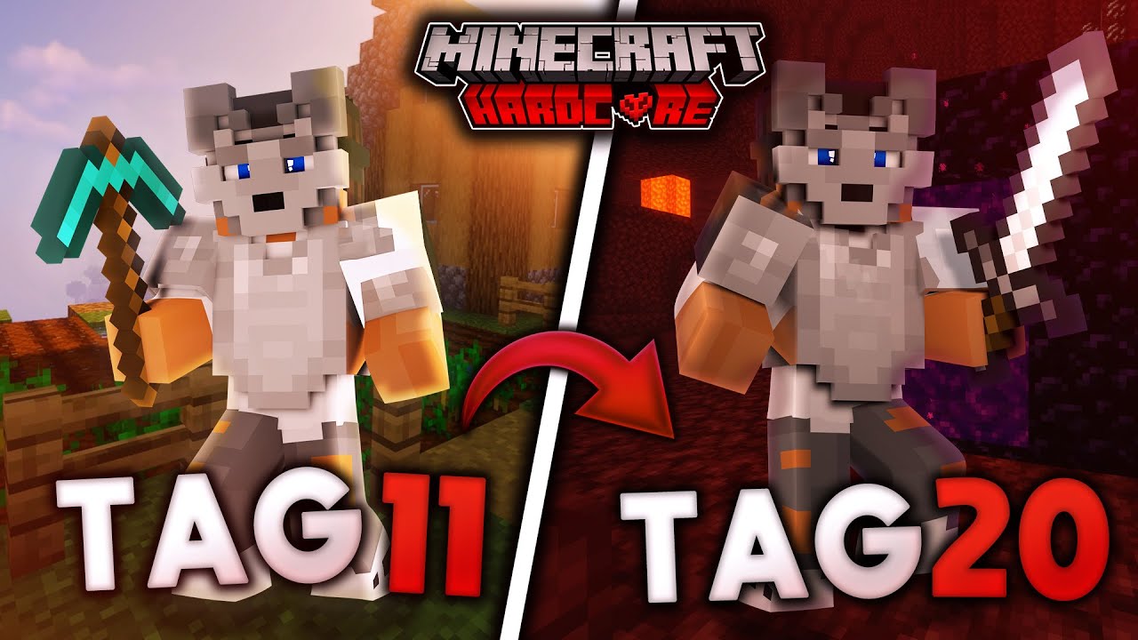 ICH habe 20 TAGE in MINECRAFT HARDCORE überlebt und DAS ist PASSIERT ...