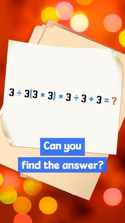 Math puzzle - Check your math skills! - YouTube
