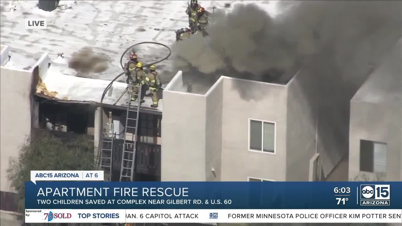 Officer who helped save 2 kids in Mesa fire shares story - YouTube