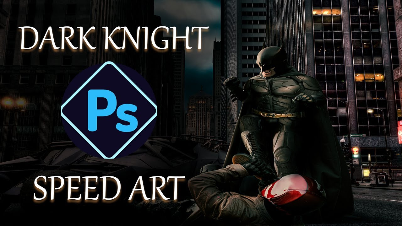 Batman the dark knight photoshop manipulation speed art - YouTube