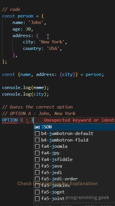 Javascript Quiz How Well Do You Know Destructuring In Js Programming Javascript Coding Quiz